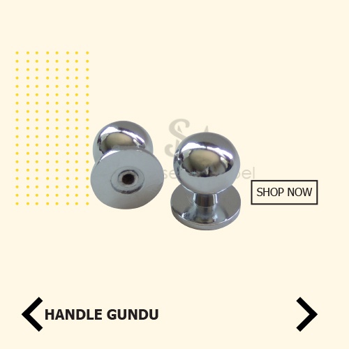 Jual HANDLE GUNDU - CHROME / TARIKAN LACI / LEMARI PEGANGAN PINTU BULAT ...
