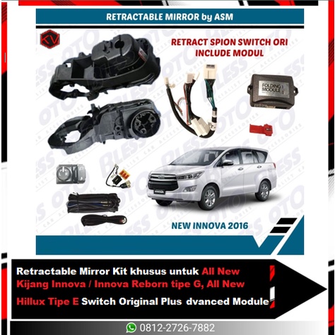 Jual Retractable Mirror Kit khusus untuk All New Kijang Innova / Innova ...