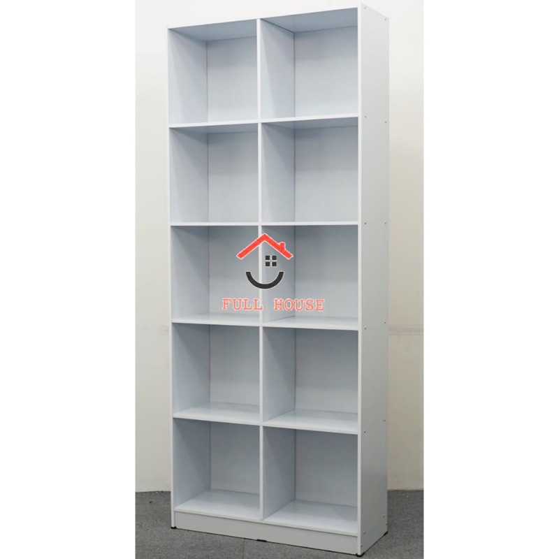 Jual rak buku rak mainan lemari penyimpanan tas terbuka 10 ruang sekat ...