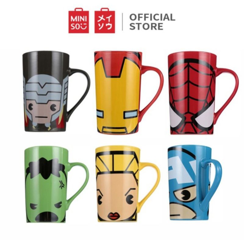 Jual MINISO Gelas Mug Marvel IRON MAN/SPIDERMAN/HULK/CAPTAIN AMERICA ...