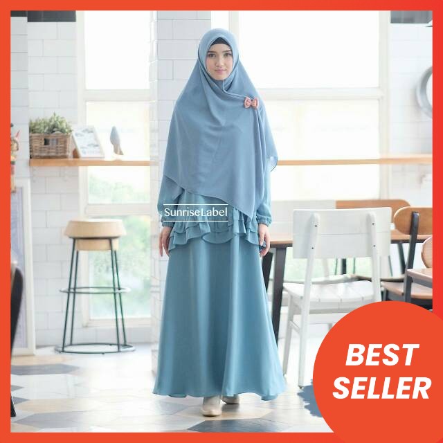 Jual GAMIS BIRU MUDA MAFAZA BY SUNRISELABEL XS S | Shopee Indonesia