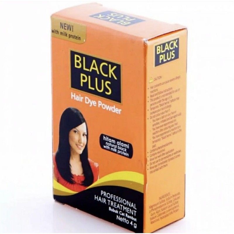 Jual Black plus hair dye powder 4gr original - Pewarna rambut hitam ...