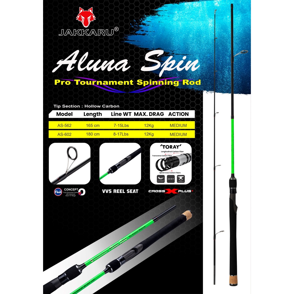Jual JORAN PANCING SPINNING JAKKARU ALUNA SPIN 602| 8 - 17 lb | 180 CM ...