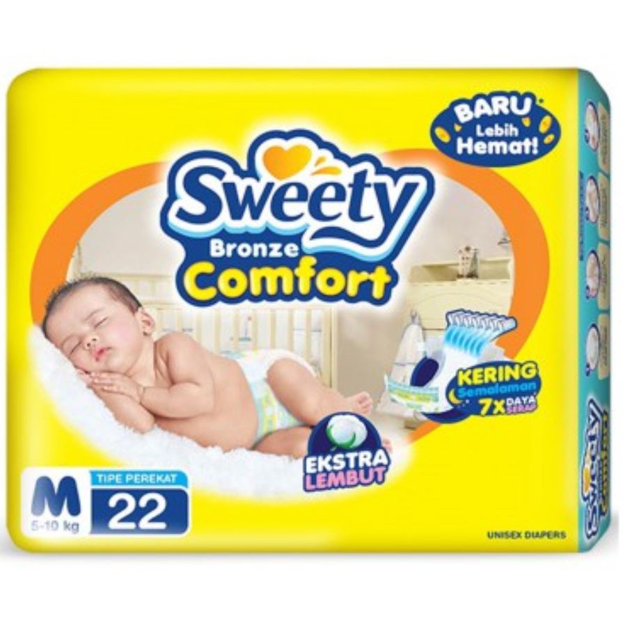 Jual Sweety Popok Bayi Bronze Comfort - M 22 | Shopee Indonesia