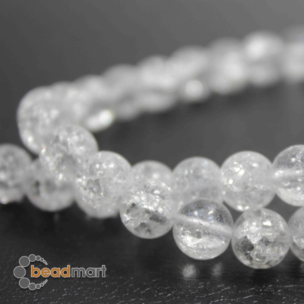 Jual Manik Batu Alam, Crystal Quartz, 1 Renteng, Bahan Aksesoris ...