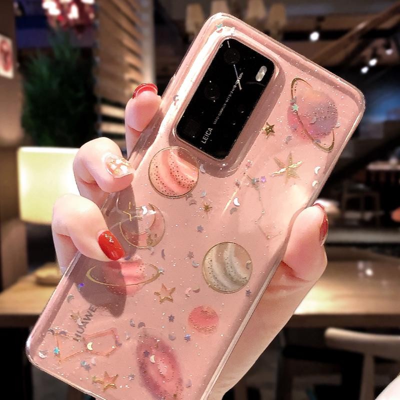 Jual CASE SAMSUNG A21S NOTE 20 ULTRA 4G 5G S21 FE S21FE 5G GLITTER BLING STARS MOON CLEAR PLANET ...