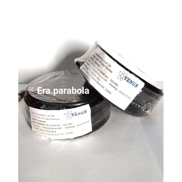 Jual KABEL COAXIAL ANTENA PARABOLA RG6 15 METER VENUS | Shopee Indonesia