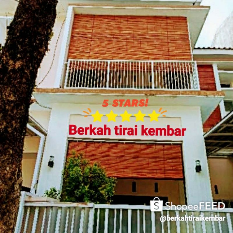 Jual keray / tiray bambu sawit flitur+ fernis 2x2 m | Shopee Indonesia