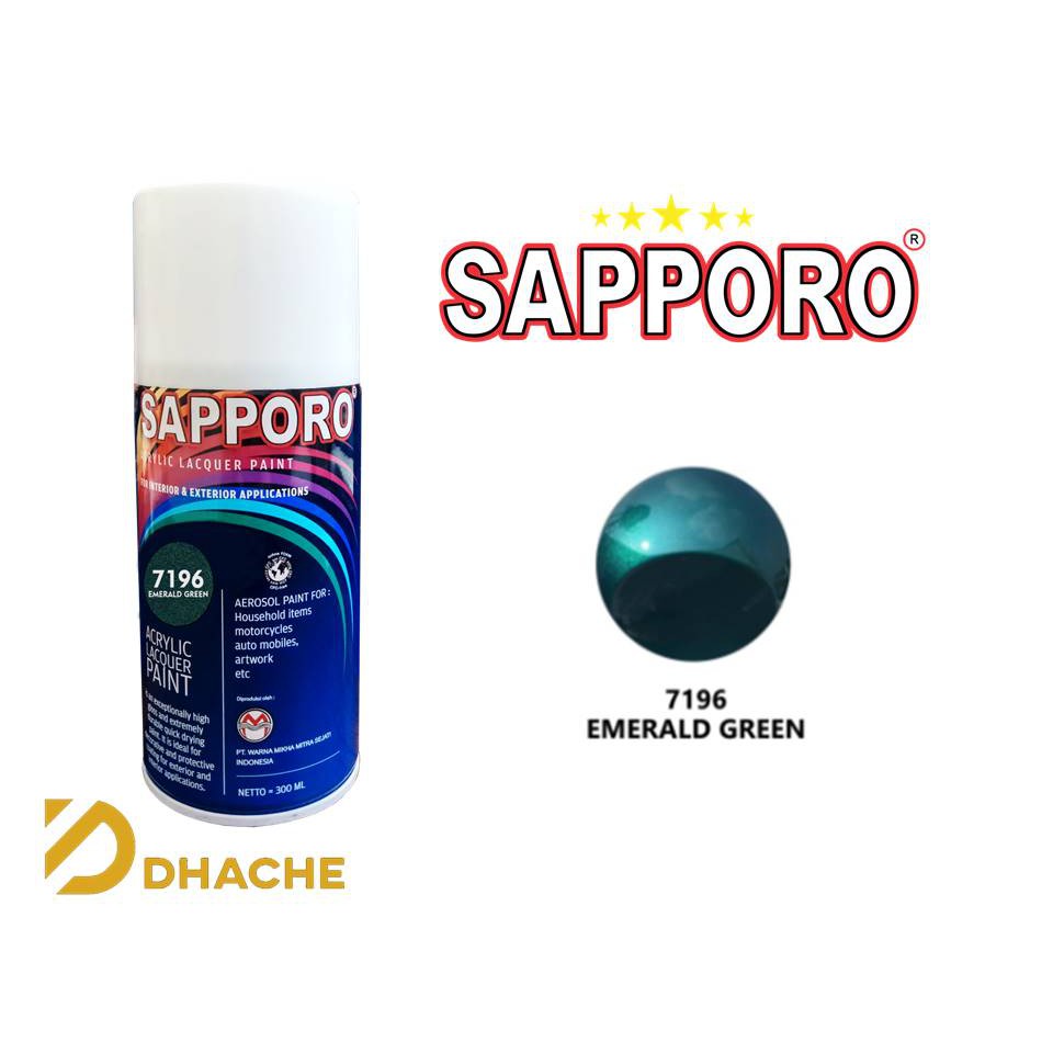 Jual Cat Semprot Sapporo 7196 Green Emerald Cat Semprot Saporo Paint ...