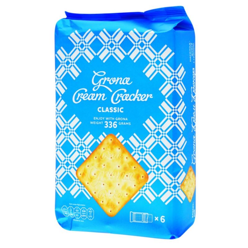 Jual (MAKANAN RINGAN) GRONA CREAM CRACKER CLASSIC 336GR | Shopee Indonesia
