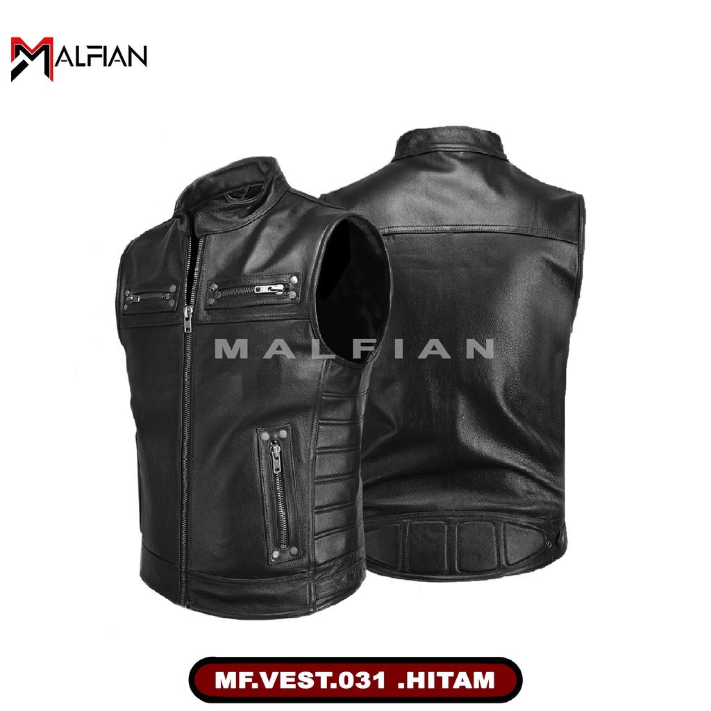 Jual Rompi Kulit Motor Vest Kulit Sintetis Rompi Kulit Bikers Harley ...