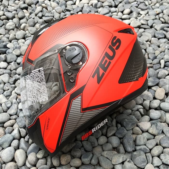 Jual Helm Zeus Z811 AL6 Speedster Matt DRed Black / merah doft hitam ...