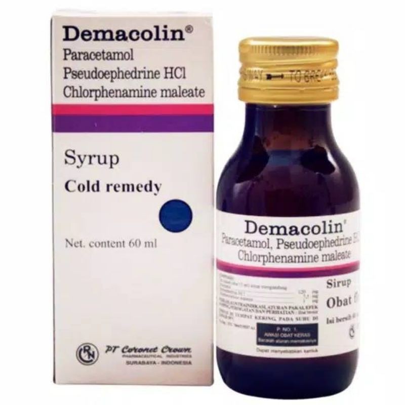 Jual Demacolin Sirup 60ml Obat Pilek dan Panas | Shopee Indonesia