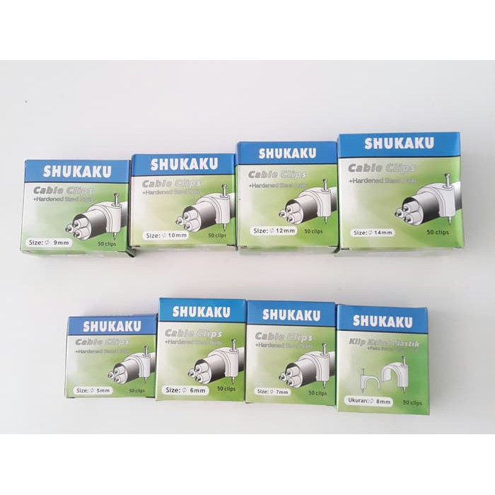 Jual klem kabel 7mm/8mm/12mm/14mm/16mm/20mm/22mm Clamp paku beton ...