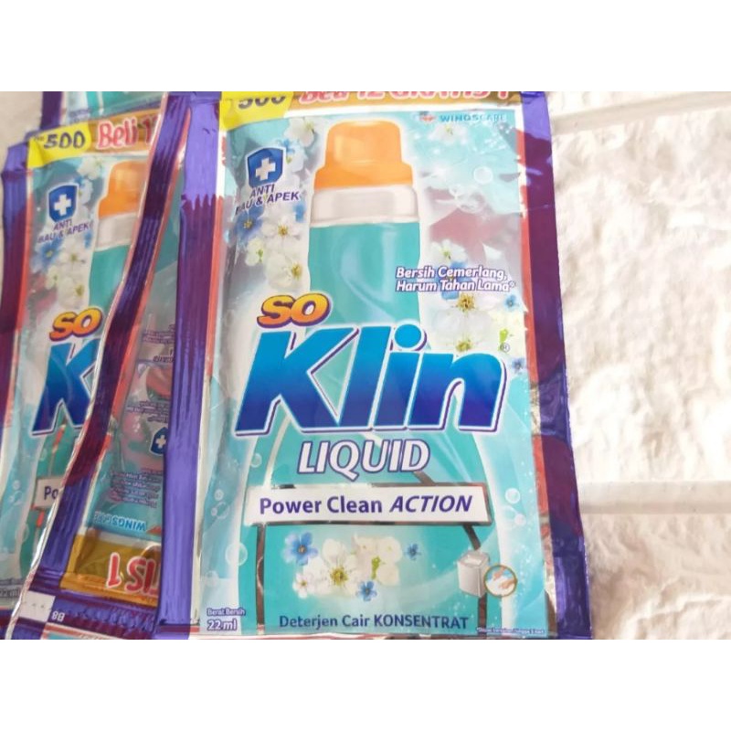 Jual So Klin Liquid Cair Renceng 12 Sachet 22ml / Soklin Liquid Renceng Murah | Shopee Indonesia