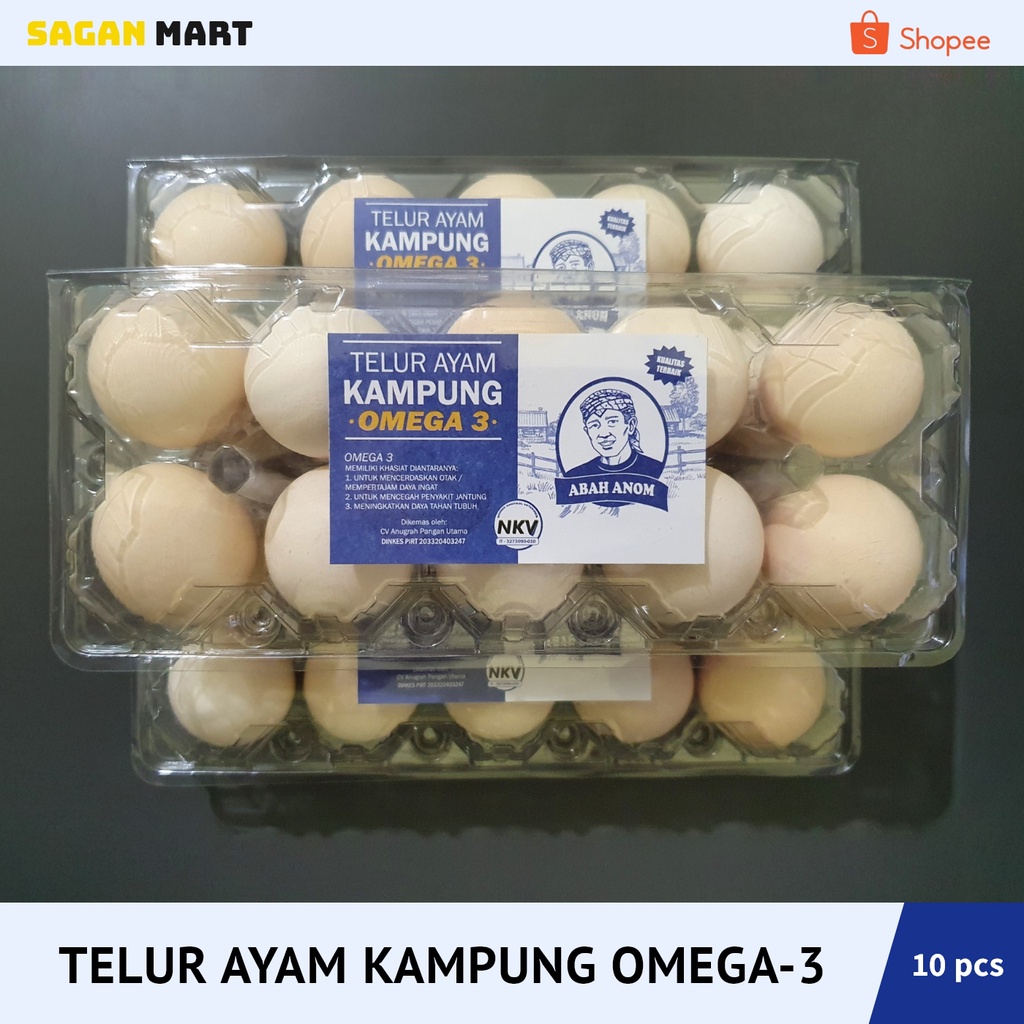 Jual Telur Ayam Kampung Omega Abah Anom 10 pcs | Shopee Indonesia