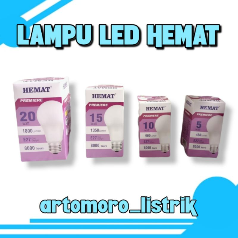 Jual Lampu LED HEMAT PREMIERE 5W 10W 15W 20W PUTIH/ lampu LED ESTIKA ...