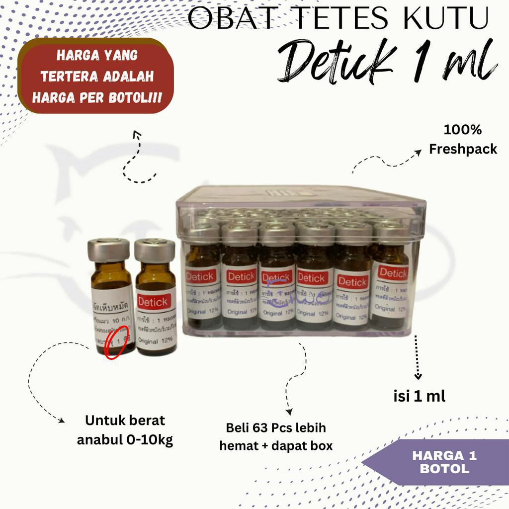 Jual OBAT TETES KUTU DETICK 1ML UNDER 10KG - OBAT KUTU ANJING KUCING ...