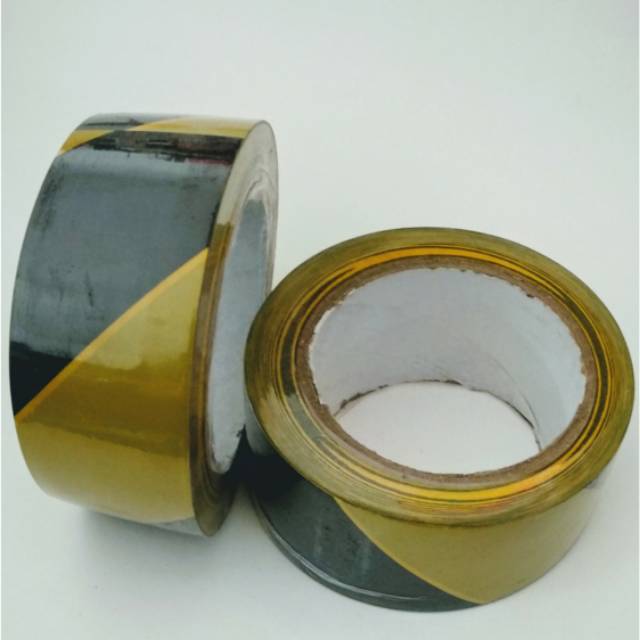 Jual Lakban Lantai / Floor Marking Tape 2 inch warna hitam + kuning | Shopee Indonesia