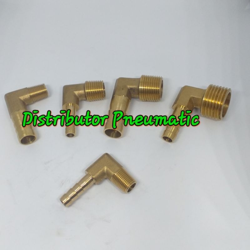 Jual Elbow nepel selang 3/8 x 1/2 drat luar elbow hose kuningan ...