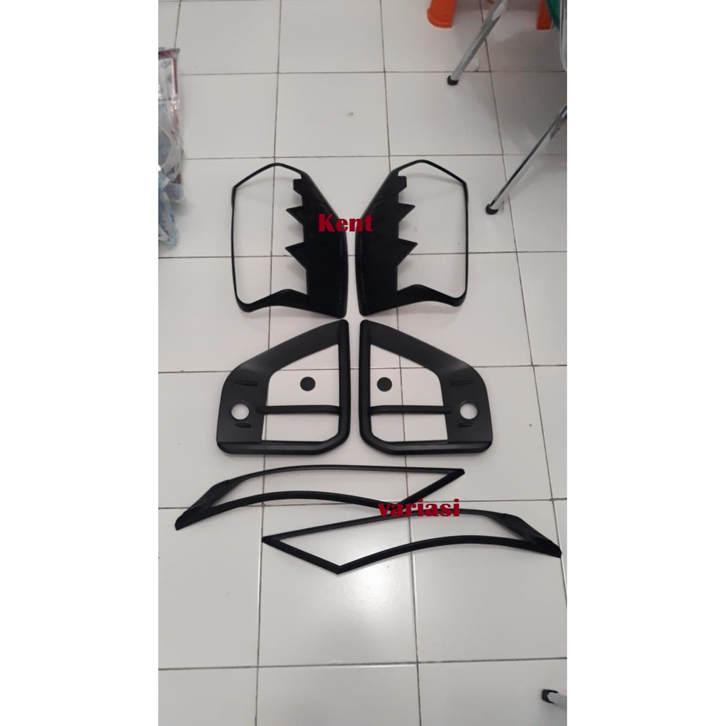 Jual Paket garnish Depan Belakang All new Triton 2019 - 2020 hitam Black | Shopee Indonesia