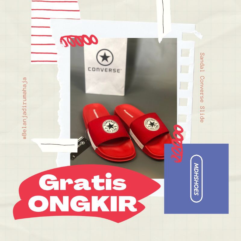 Jual Sandal Converse Slide (Gratis Bag) | Shopee Indonesia