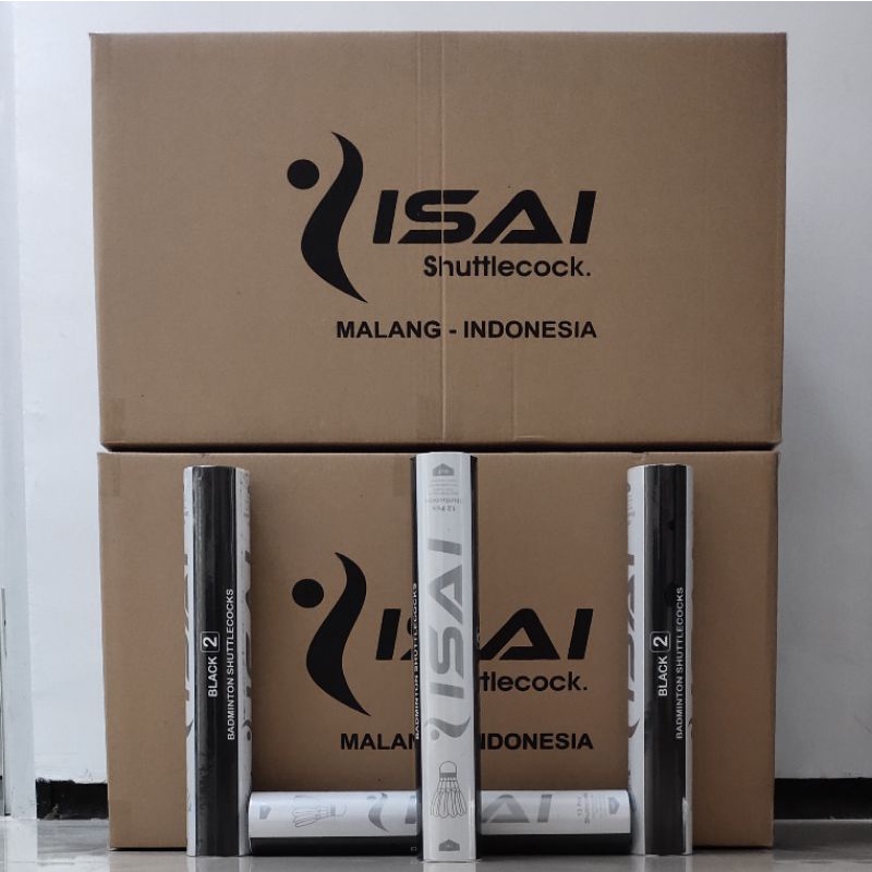 Jual Shuttlecock badminton isai hitam original per dus isi 60 | Shopee ...