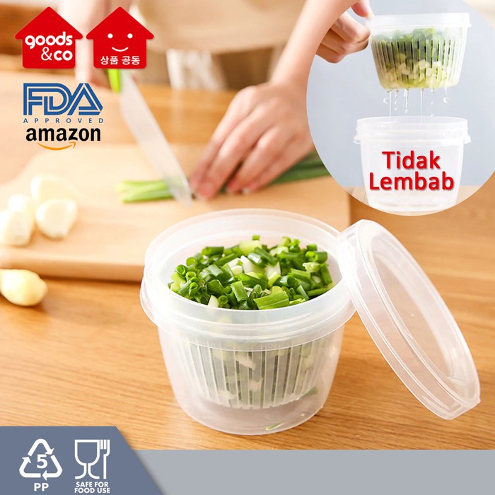 Jual Kontainer Makanan ANTI LEMBAB Kulkas/ Kontainer Daun Bawang ...