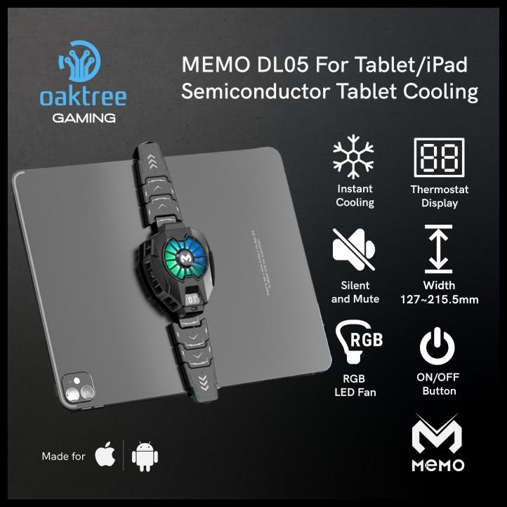 Jual Memo Dl05 Fan Cooler Radiator Pendingin Tablet Ipad Cooling Fan ...