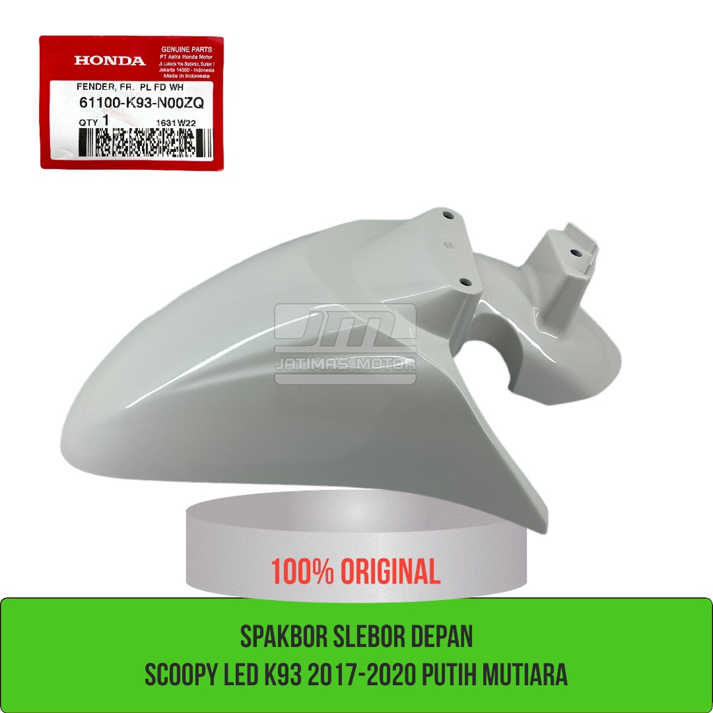 Jual Spakbor slebor depan scoopy LED K93 2017 - 2020 putih mutiara ...