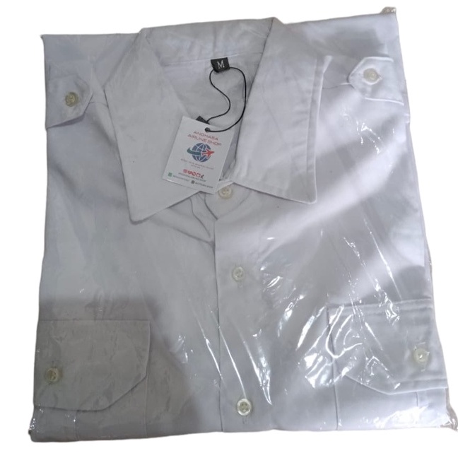 Jual SERAGAM Kemeja pilot airline penerbangan cowok laki-laki pria ...