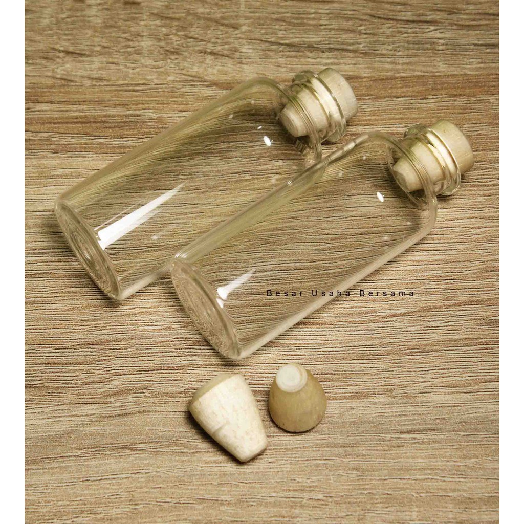 Jual Bottle Clear Charm 30ml 30 ml / Tutup Kayu Gabus / Botol Kaca Clay ...