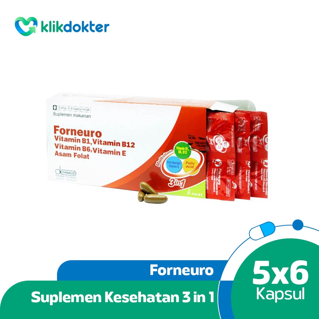 Jual Forneuro 30 kapsul - Suplemen Kram Kebas Kaku Otot | Shopee Indonesia