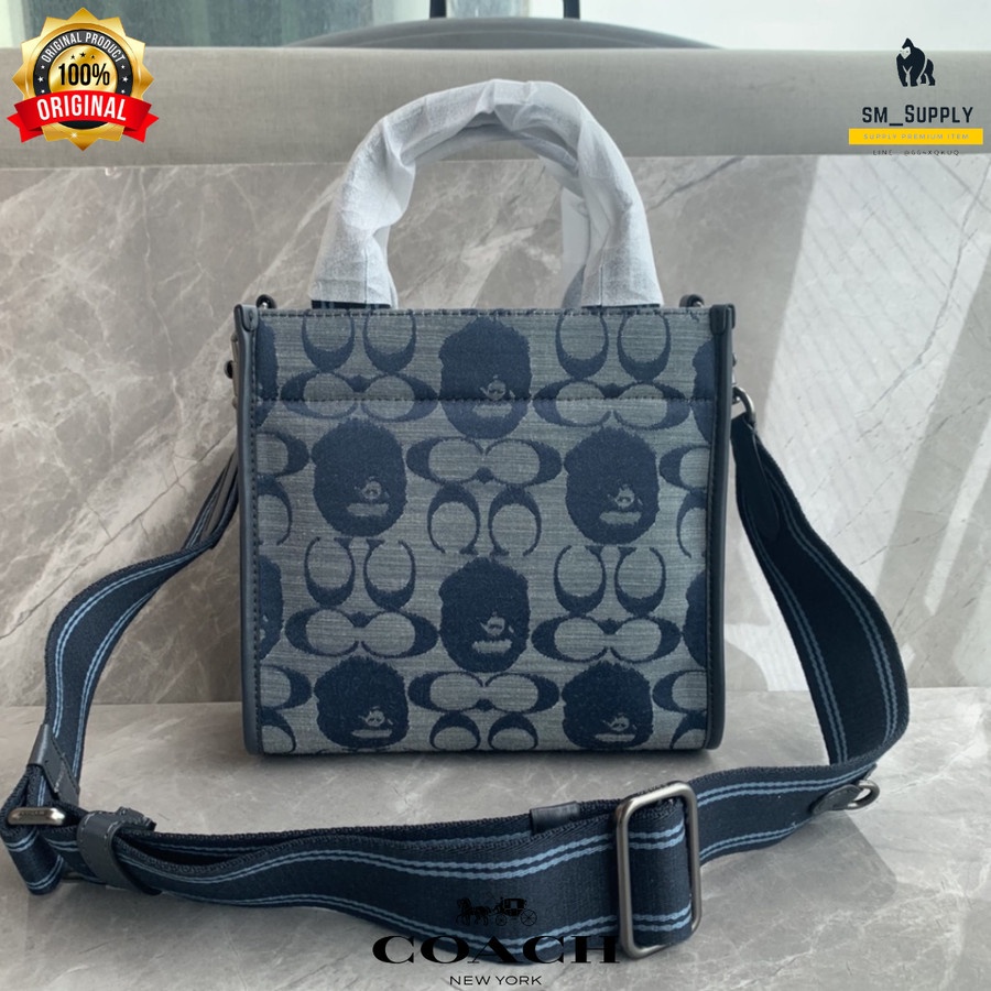 Jual COACH COACH x BAPE TOTE 22 IN SIGNATURE CHAMBRAY BAPE EDITION ...