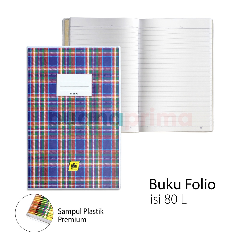 Jual Buku Folio Standard 80 Lembar Classic Hard Cover Plastik Buku Tulis Akuntansi Pembukuan ...