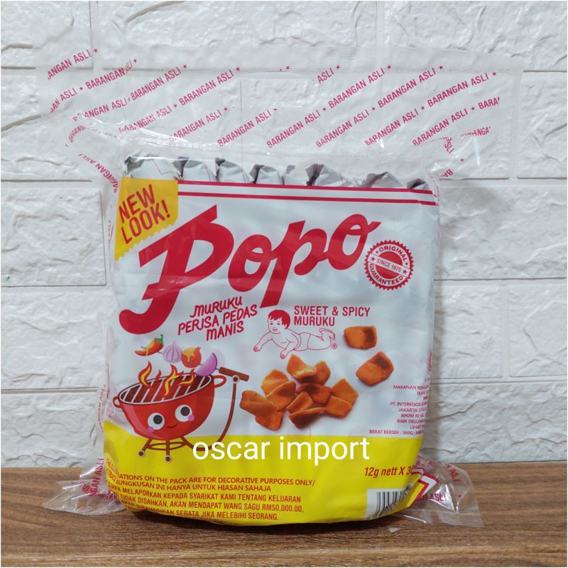 Jual (ready) Popo Muruku isi 30pcs original Pedas Manis Snek Ikan Snack ...