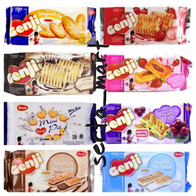 Jual Monde Genji Pie Biskuit Original 90gr / Mini Pie / Soft / Raisins ...