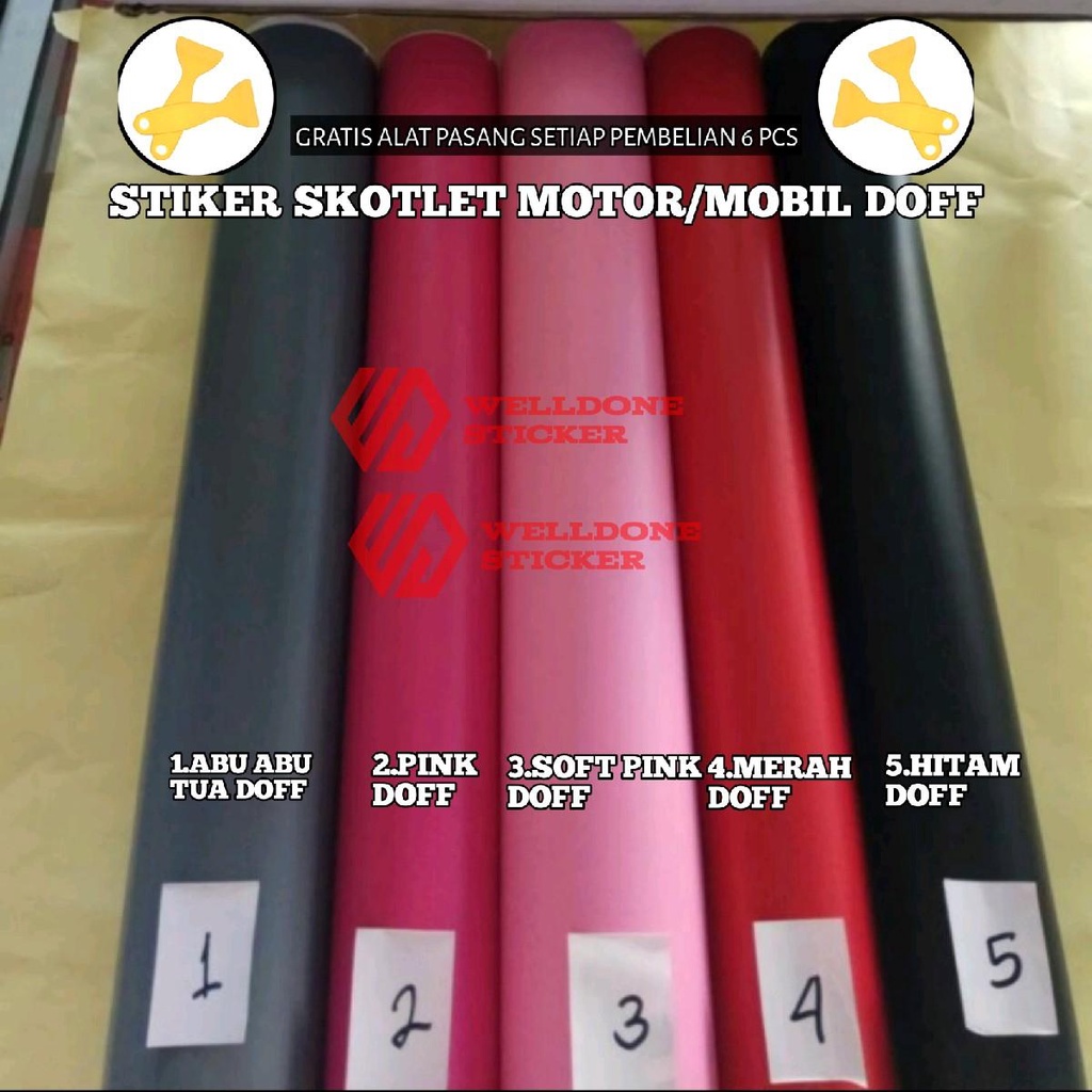 Jual stiker motor skotlet doff merk profik all warna 100% original ...