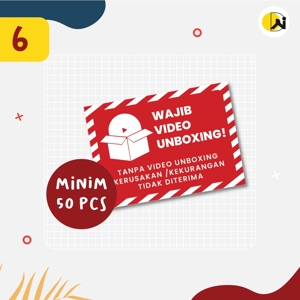 Jual Sticker Unboxing / Stiker Unboxing / Stiker Label Pengiriman ...