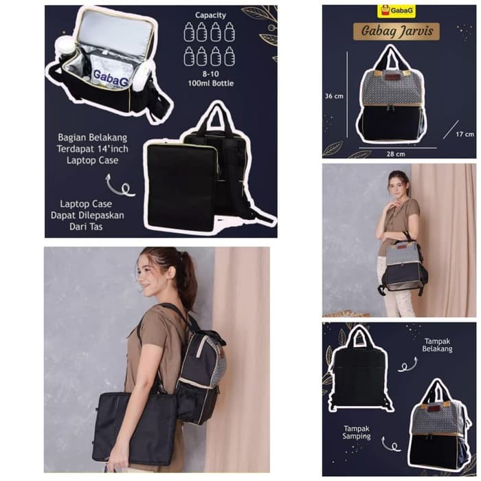 Jual GABAG Cooler Bag JARVIS - Tas Laptop - Diaper / Thermal Bag ...
