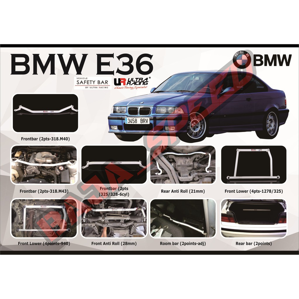 Jual ULTRA RACING BMW E36 325i 328i TW2 nnnStabiliser Strut Bar ...
