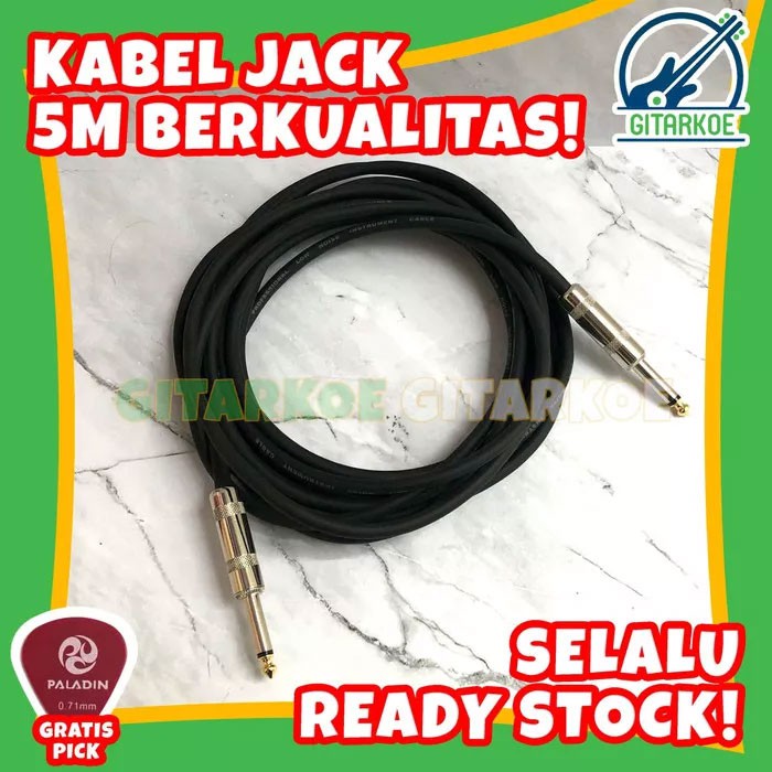 Jual Kabel Jack Gitar 5 meter Kualitas Premium Kabel Keyboard Bass ...