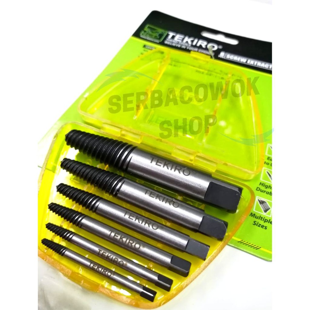 Jual Tekiro Tap Balik Set 6 Pcs Screwdriver Extractor Set Buka Baut ...