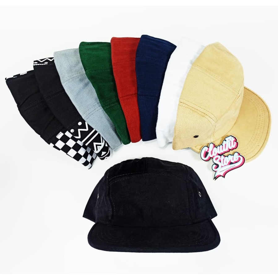 Jual Topi Snapback Five Panel Basic Polos 5 Panels Motif Kanvas Catur ...