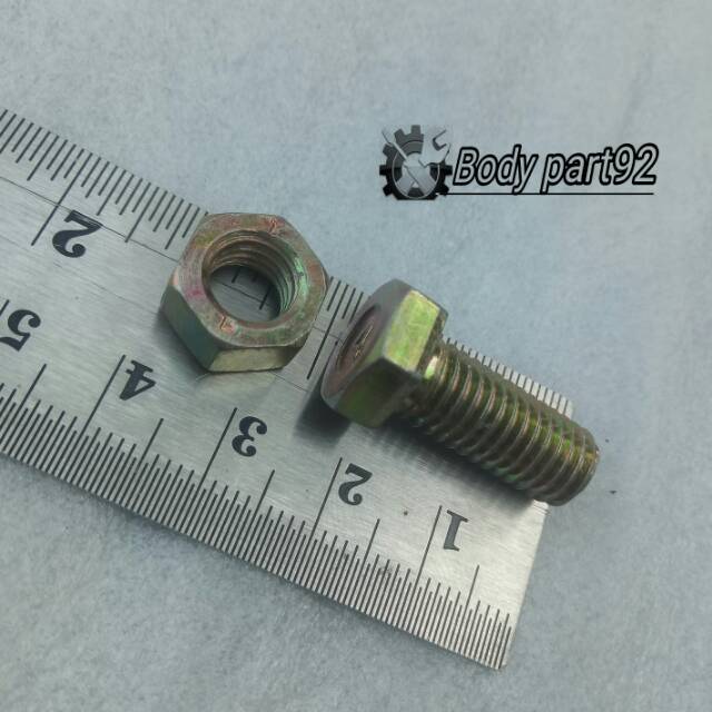 Jual Baud mur m6 diameter 6mm panjang 2cm kunci 10 atau baud 10 jkt ...