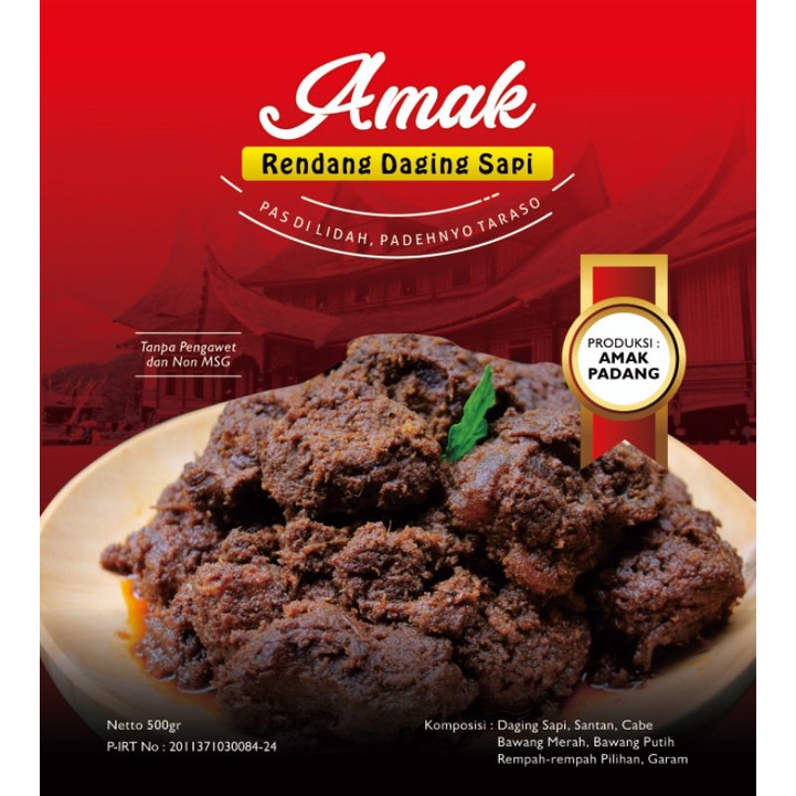 Jual Rendang Daging Sapi Amak 500gr | Shopee Indonesia