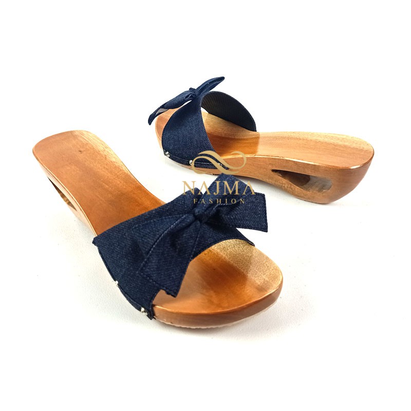 Jual KL40-Sandal Kayu Model Kijang Pita Tali/Sendal Kelom Geulis ...