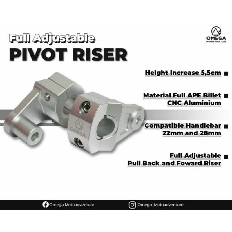 Jual Omega Pivot Raiser ORI Adjustable BMW GS Versys | Shopee Indonesia