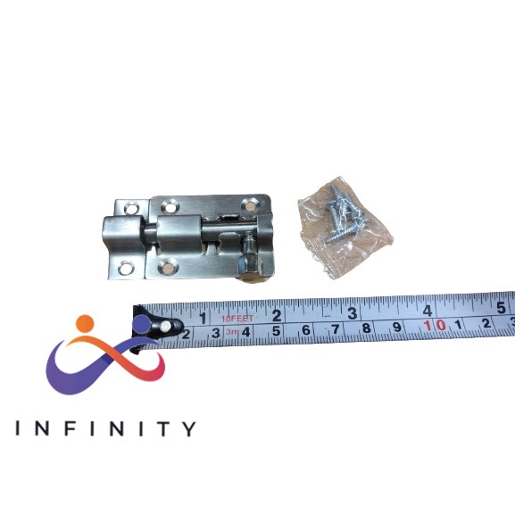 Jual Grendel Slot Kunci Pintu Jendela Stainless Steel 2 inch 5 cm INF ...