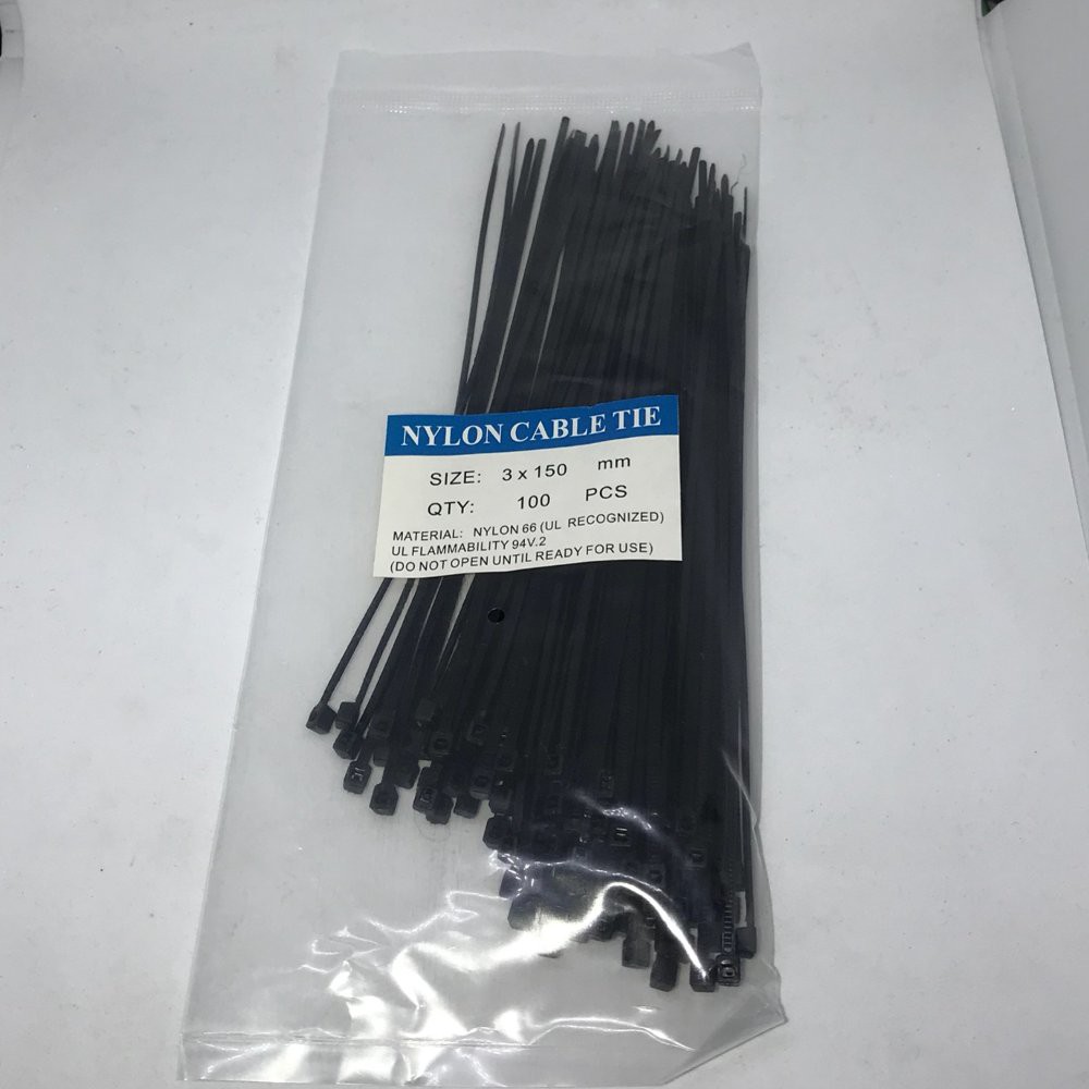 Jual Kabel Tis Cable Tie Kabel Ties Hitam 15 cm Murah | Shopee Indonesia
